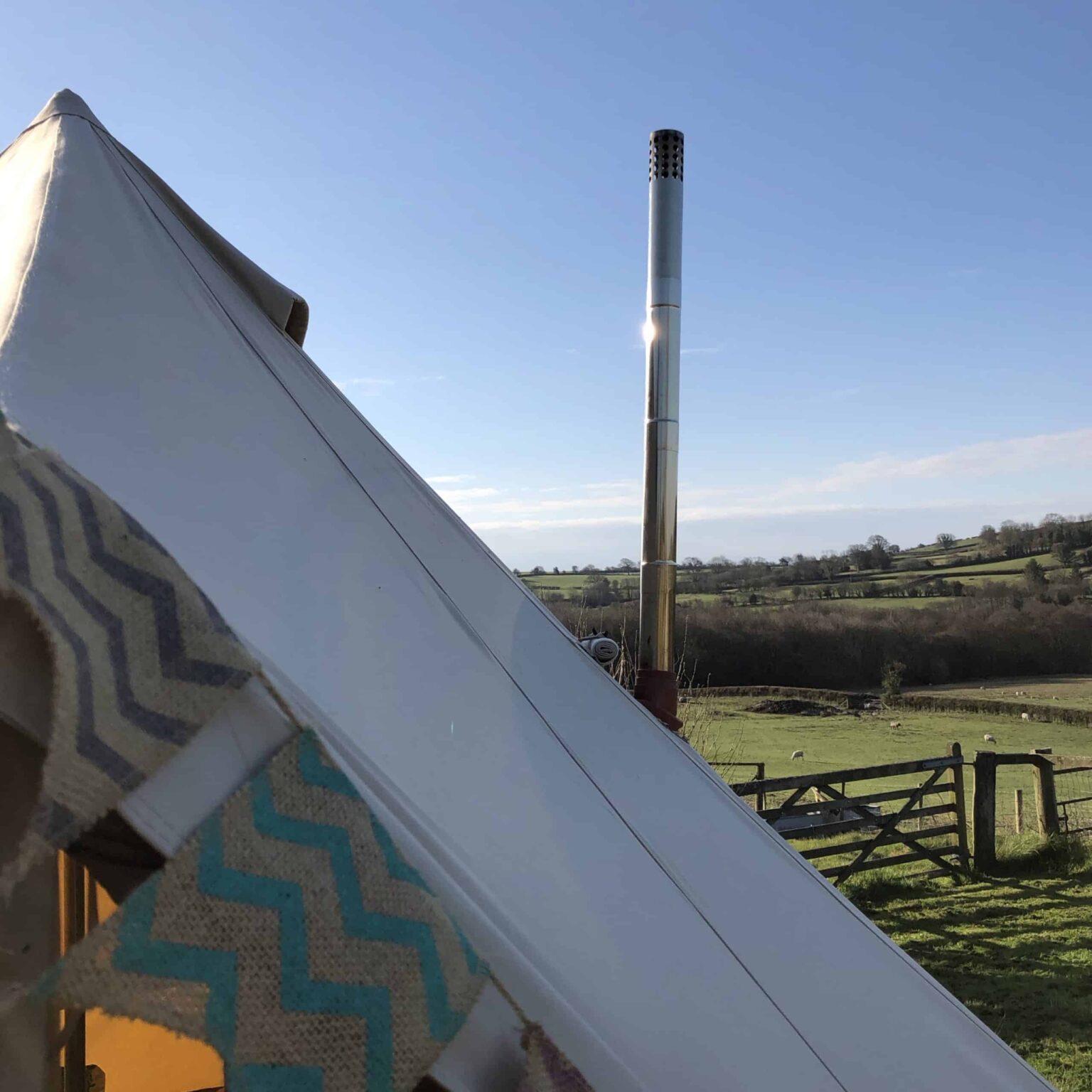 4M Fire Retardant Bell Tent with Stove Hole - Life Under Canvas