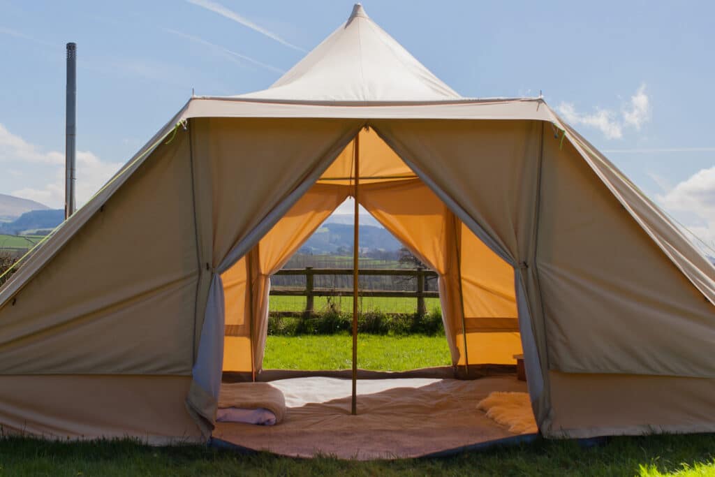 Touareg Fire Retardant Bell Tent with Stove Hole - Life Under Canvas